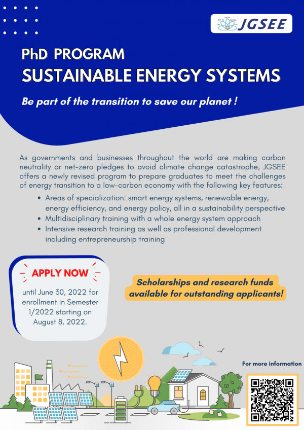 PhD Program – JGSEE : The Joint Graduate School of Energy and Environment.